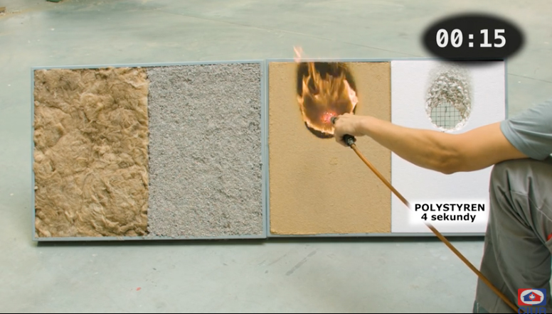 Fire resistance of blown insulation Climatizer Plus